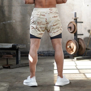 Men's 2-In-1 Camo Sports Shorts | Men's Gym Shorts — Flamin' Fitness