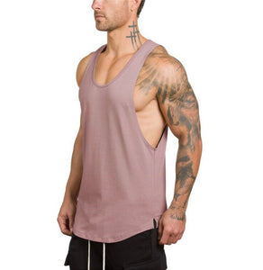 Men's Essentials Plain Stringer Vest | Men's Tank Tops — Flamin' Fitness