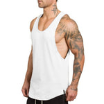 Men's Essentials Plain Stringer Vest | Men's Tank Tops — Flamin' Fitness
