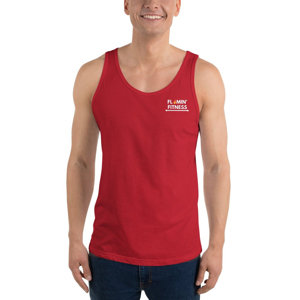 Men's Red Tank Top | Men's Gym T-Shirts & Tops — Flamin' Fitness