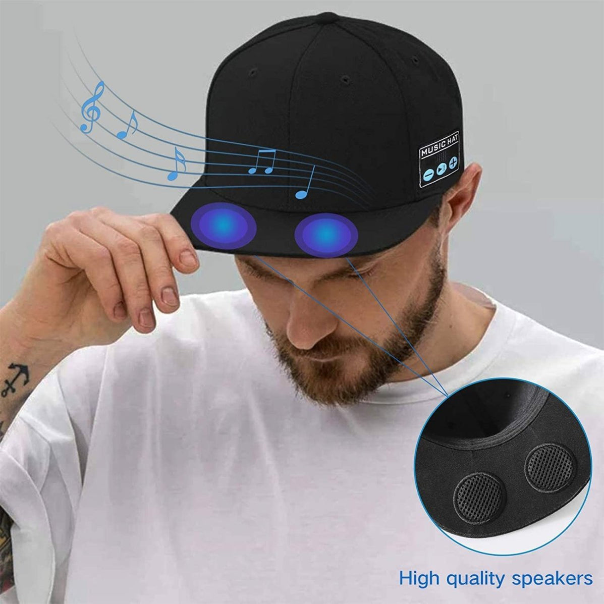 SoundWave Bluetooth Speaker Cap — Flamin' Fitness